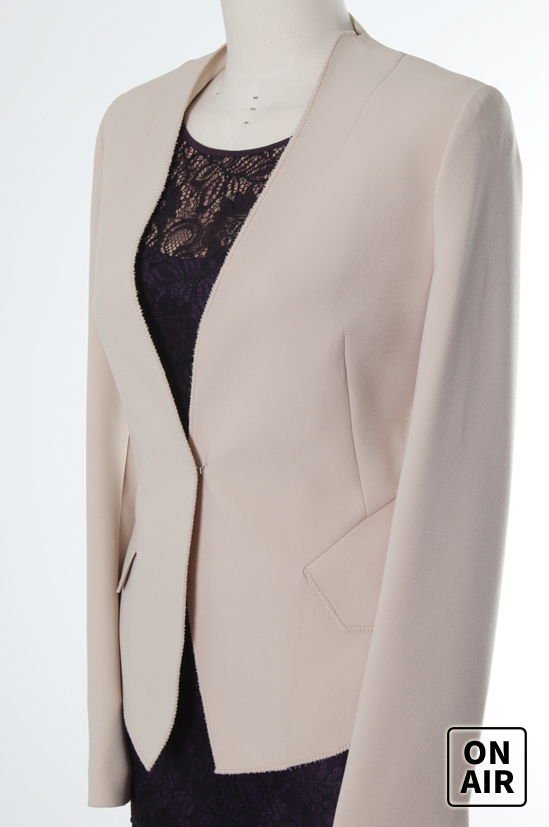 온에어 - jacket - Beige No Collar Jacket